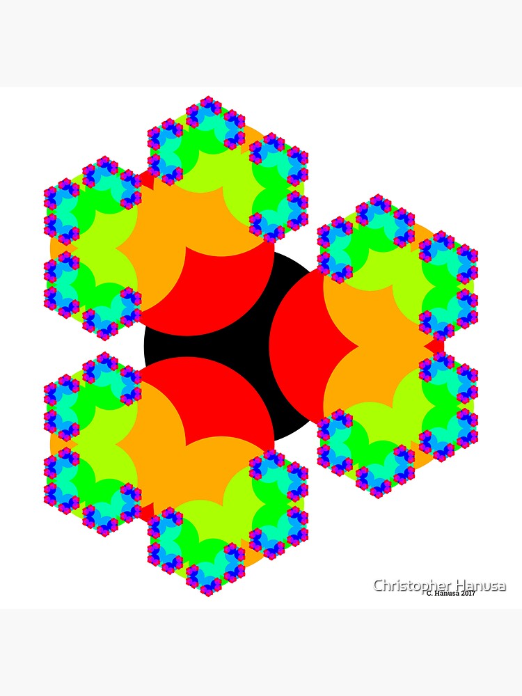 "Tri-Circle Fractal Art" Sticker by hanusadesign | Redbubble