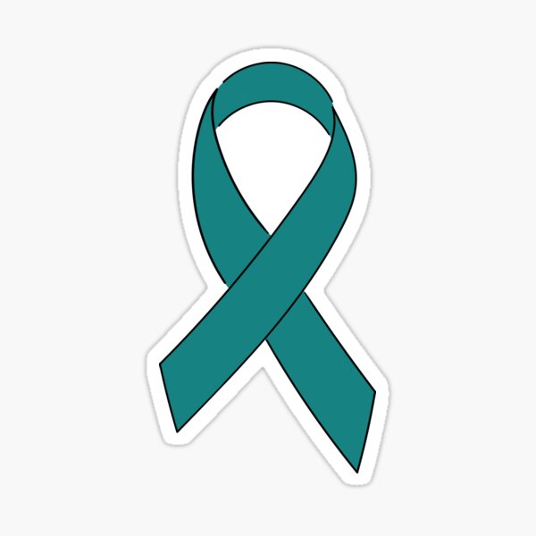 "Teal Awareness Ribbon" Sticker for Sale by KamalPanesar | Redbubble