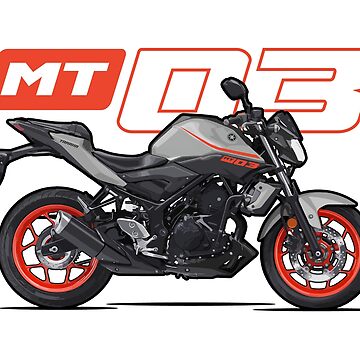 "MT-03 - Red" Sticker for Sale by Tlozic | Redbubble