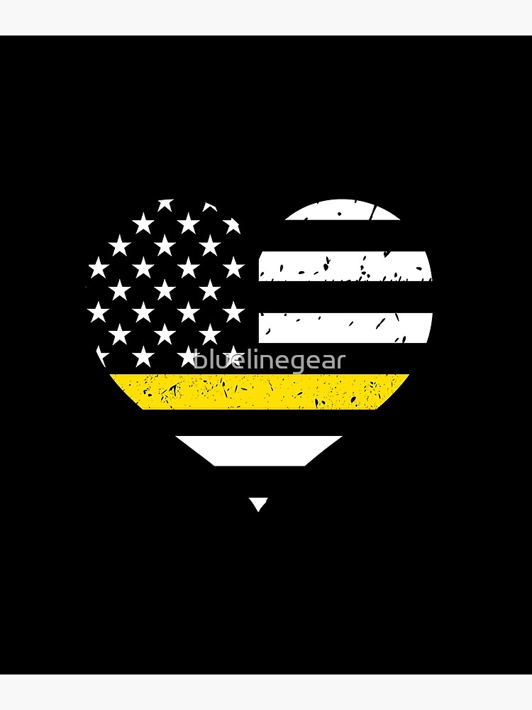 "Thin Gold Line Heart for Dispatchers" Poster for Sale by bluelinegear ...