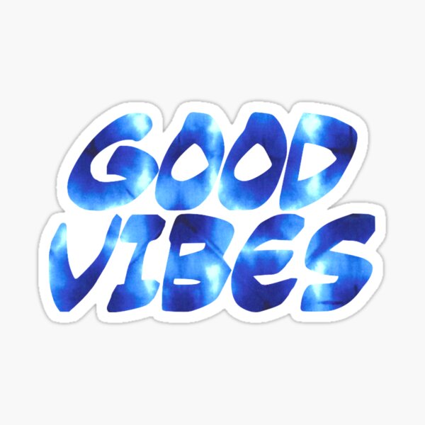 "Good Vibes Blue Tie Dye Design" Sticker for Sale by Claireandrewss ...