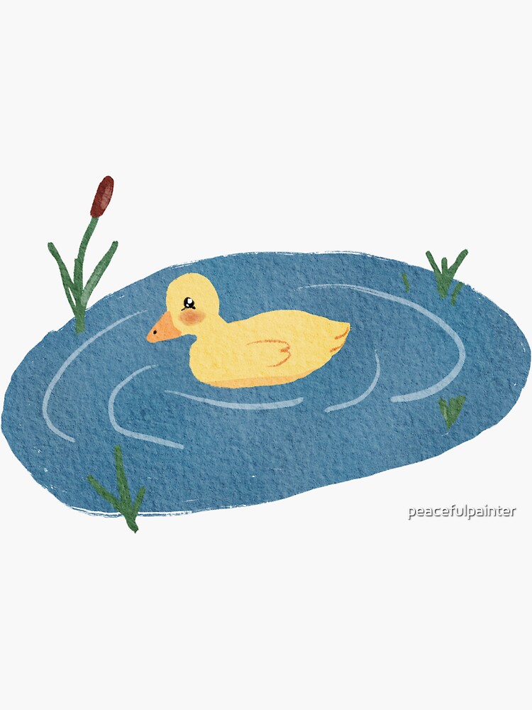 "Puddle Duck" Sticker for Sale by peacefulpainter | Redbubble