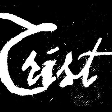 "TRIST distressed black metal logo text" Sticker for Sale by ...