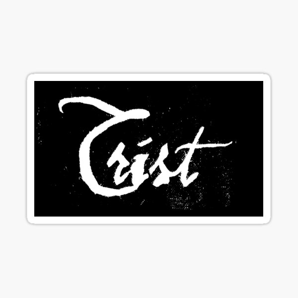 "TRIST distressed black metal logo text" Sticker for Sale by ...