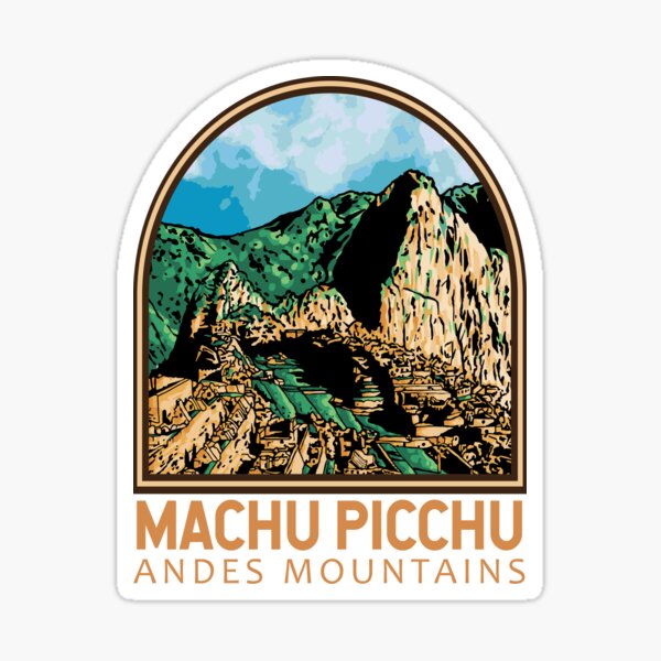 "Machu Picchu Peru Vintage Emblem" Sticker for Sale by KrisSidDesigns ...