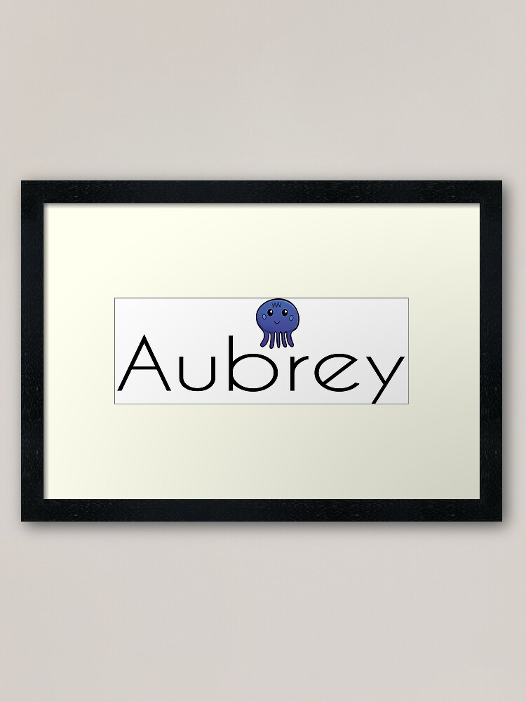"Aubrey Cute Octopus Name" Framed Art Print for Sale by ProjectX23 ...
