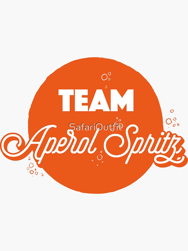 "Team Aperol Spritz Retro" Sticker by SafariOutfit | Redbubble