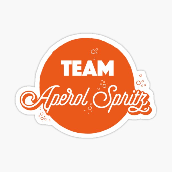 "Team Aperol Spritz Retro" Sticker by SafariOutfit | Redbubble