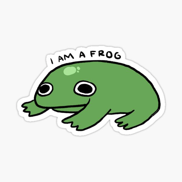 "I Am A Frog | Cute Green Frog, Frog Sticker, Funny Frog Art " Sticker ...