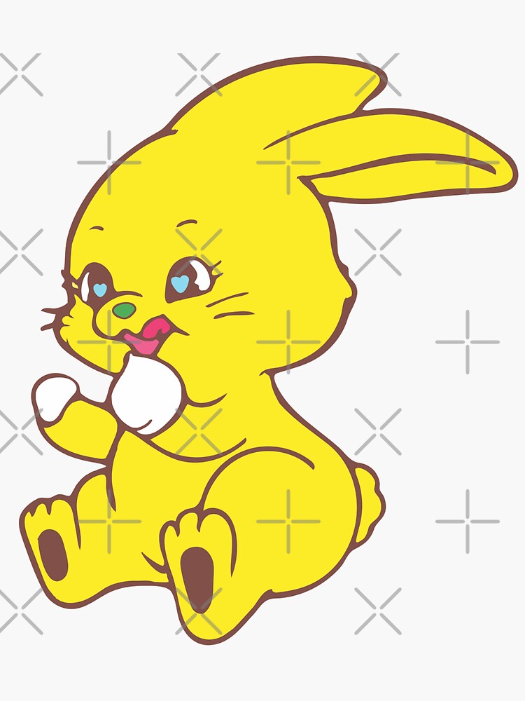 "NewJeans Winter Whipped Cream Bunny in Yellow" Sticker for Sale by ...