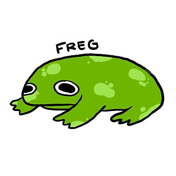 "FREG | Cute Green Spotted Frog, Frog Sticker, Funny Frog Art, Speckled ...