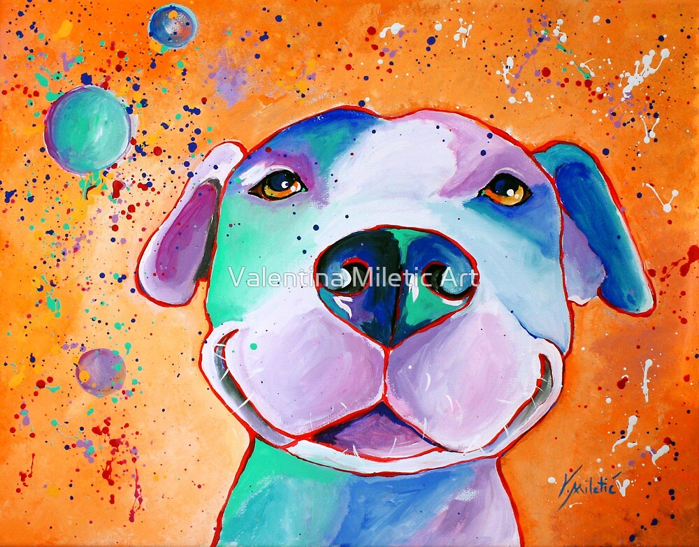 "Big Smile - Dog Art by Valentina Miletic" by Valentina Miletic Art ...