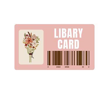 "library card" Sticker for Sale by madebyhdesign | Redbubble