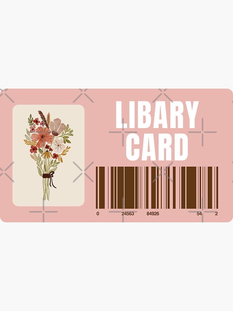 "library card" Sticker for Sale by madebyhdesign | Redbubble
