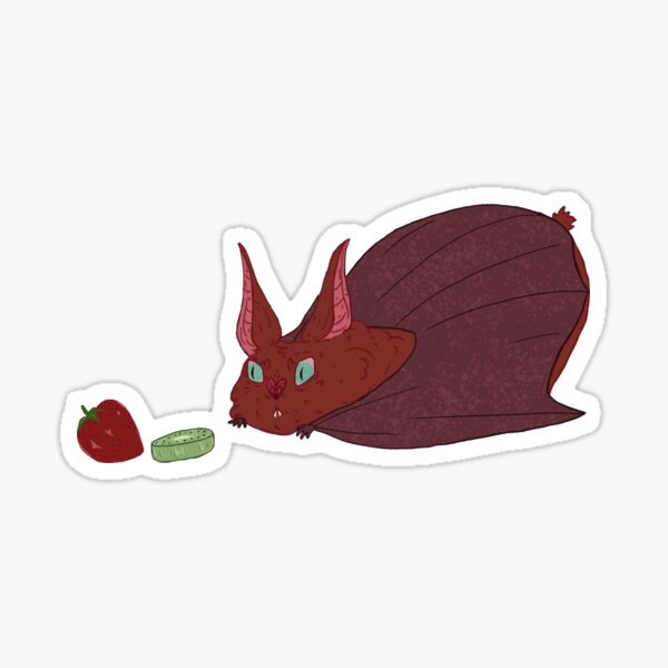 "Fruit Bat" Sticker by GlassesArtwork | Redbubble