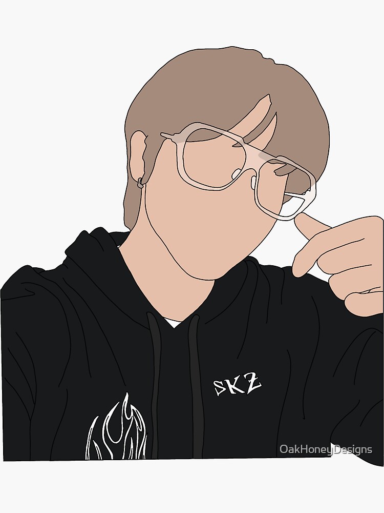 "Han Finger Heart - Stray Kids " Sticker for Sale by OakHoneyDesigns ...