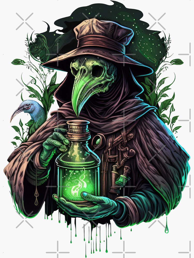 "Plague Doctor, Plague Mask, Poison, Venom, Poison Doctor" Sticker for ...