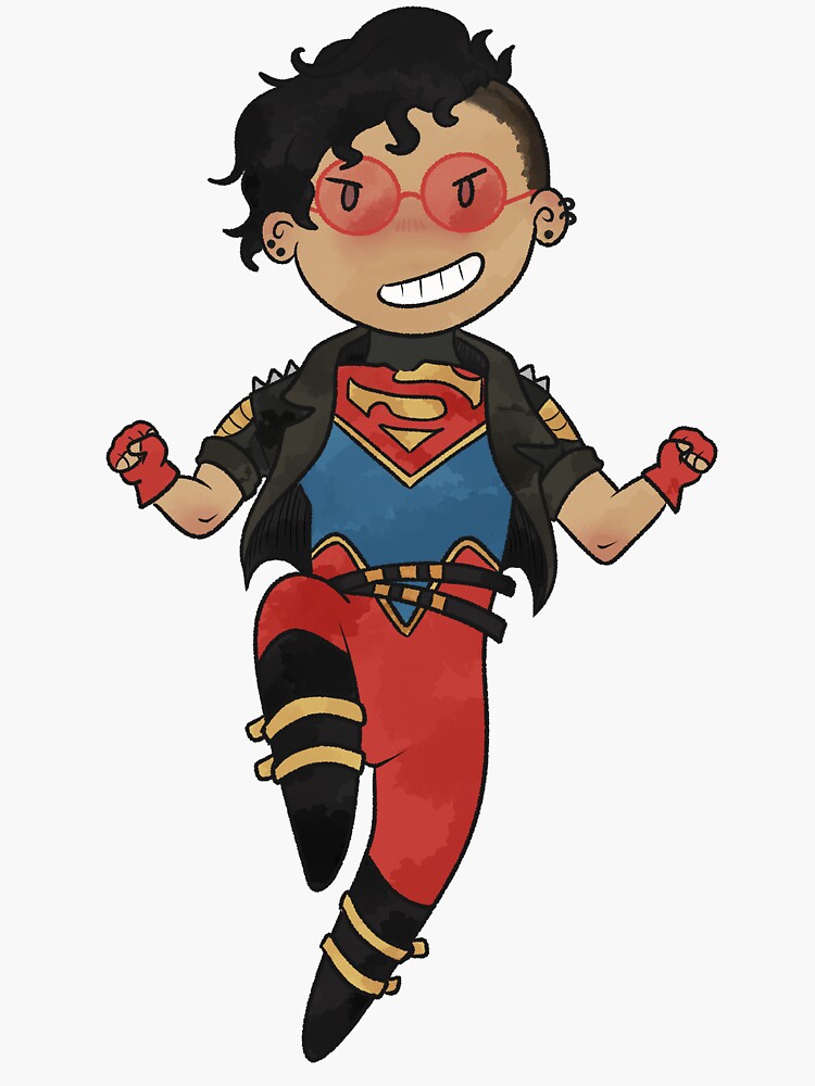 "Superboy A" Sticker for Sale by SouthAwayArt | Redbubble