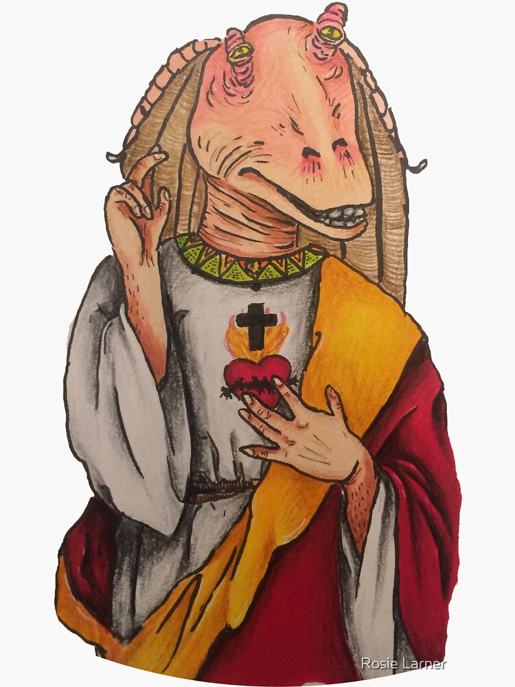 "Jar Jar Binks meesa" Sticker for Sale by rosielarner | Redbubble