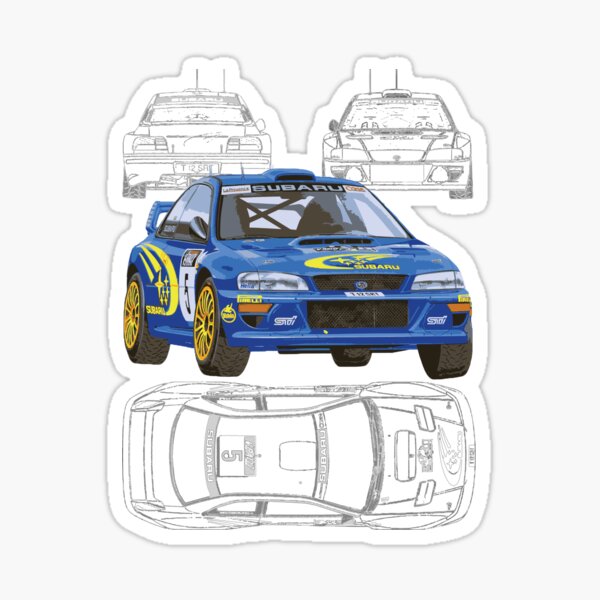 "99 WRC GC8 Richard Burns BLUE PRINT JDM" Sticker for Sale by ...