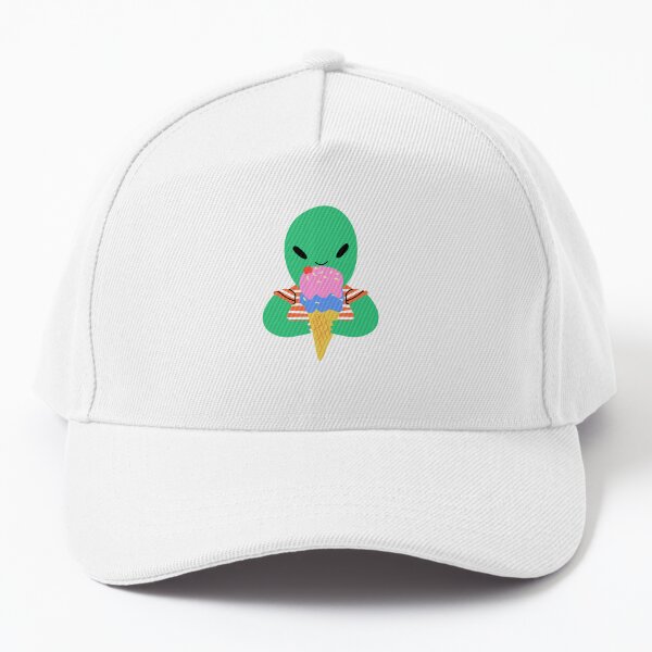 "A green alien eats ice cream" Cap for Sale by Ichi-100 | Redbubble