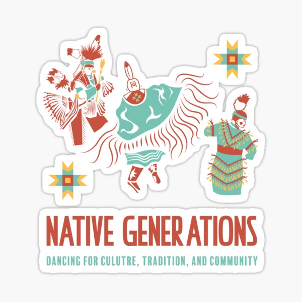 "Native Generations Dancers" Sticker for Sale by BahozhoniDesign ...