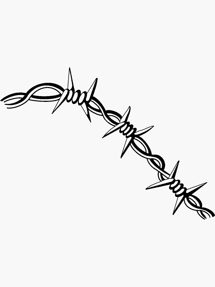 "barbed wire" Sticker for Sale by PARADOXPIXIE | Redbubble