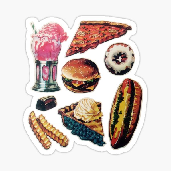 "Vintage Fast Food" Sticker for Sale by opacimeter | Redbubble