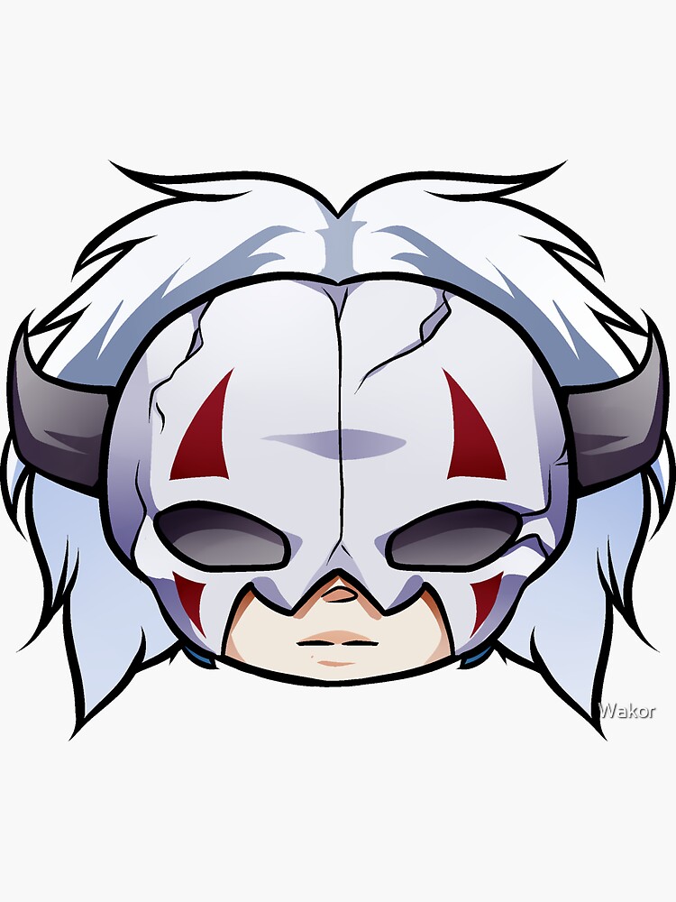 "Shin-ah Mask -- Akatsuki no Yona" Sticker by Wakor | Redbubble