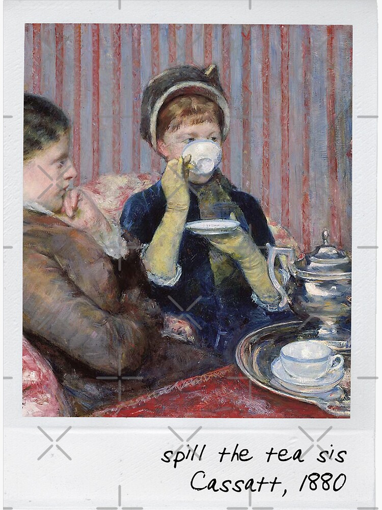 "mary cassatt - spill the tea sis " Sticker for Sale by pripple | Redbubble