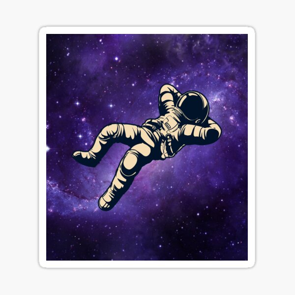 "ASTRONAUT IN THE GALAXY SPACE ASTRONOT STAR" Sticker for Sale by ...