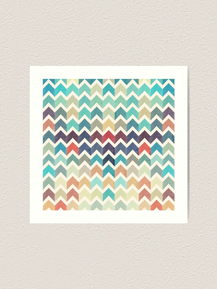 "Watercolor Chevron Pattern" Art Print for Sale by uniqueD | Redbubble