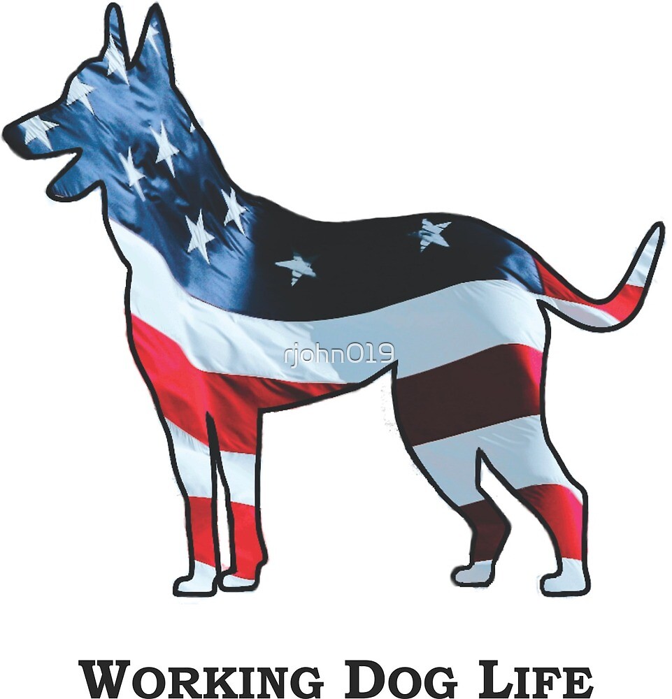 "Flag Working Dog" by rjohn019 | Redbubble