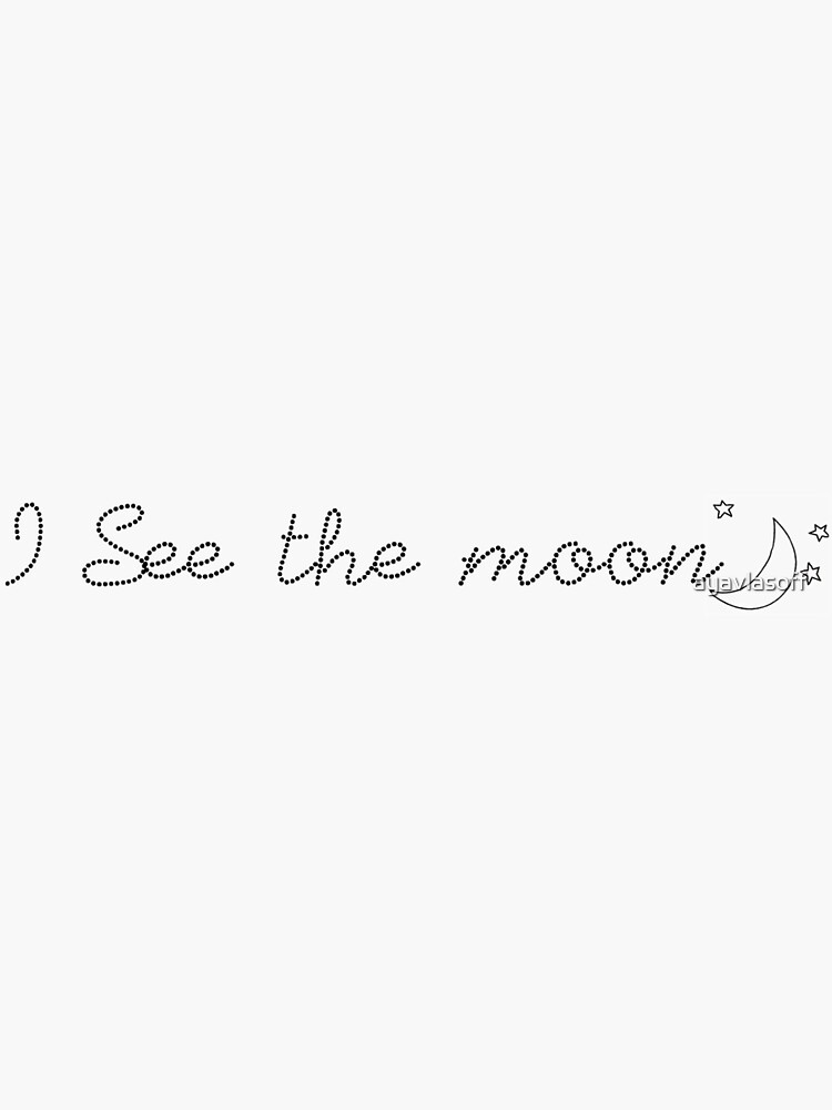 "OSRUI--I see the moon" Sticker for Sale by ayavlasoff | Redbubble