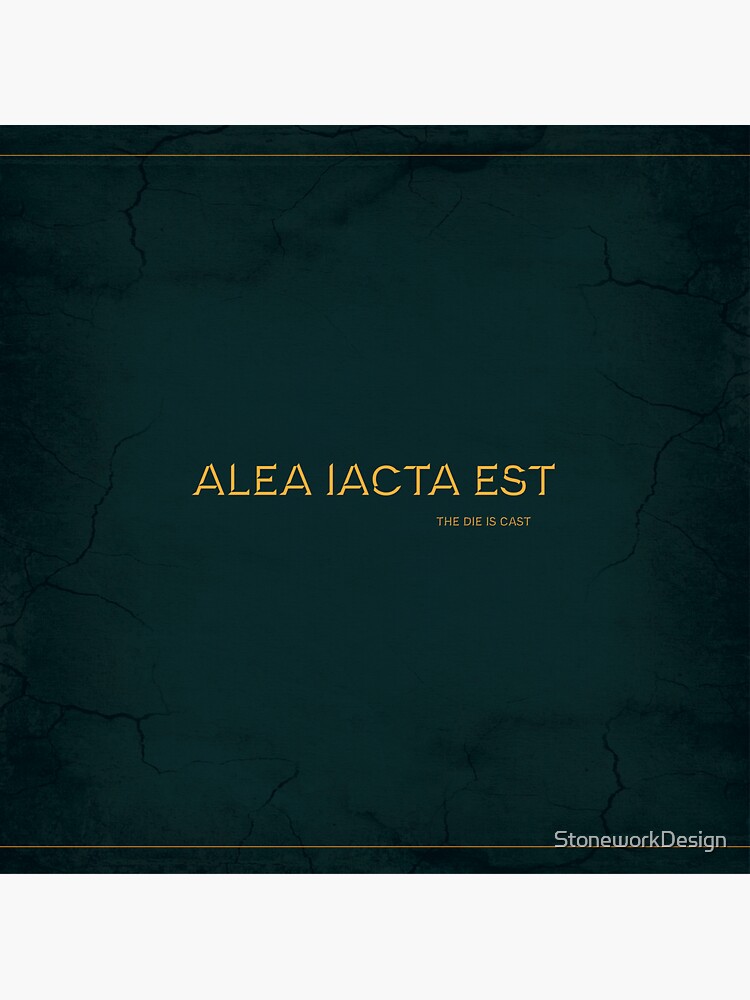 "Alea Iacta est, The Die is Cast. Latin maxim" Sticker for Sale by ...