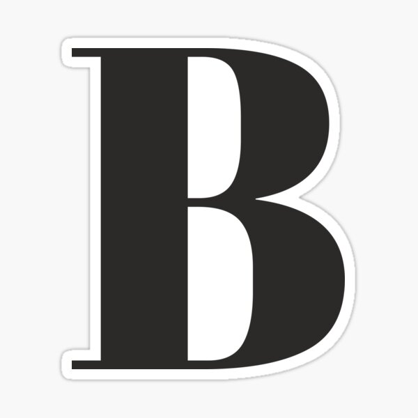 "Modern letter B Large bold letters typography simple minimalist black ...