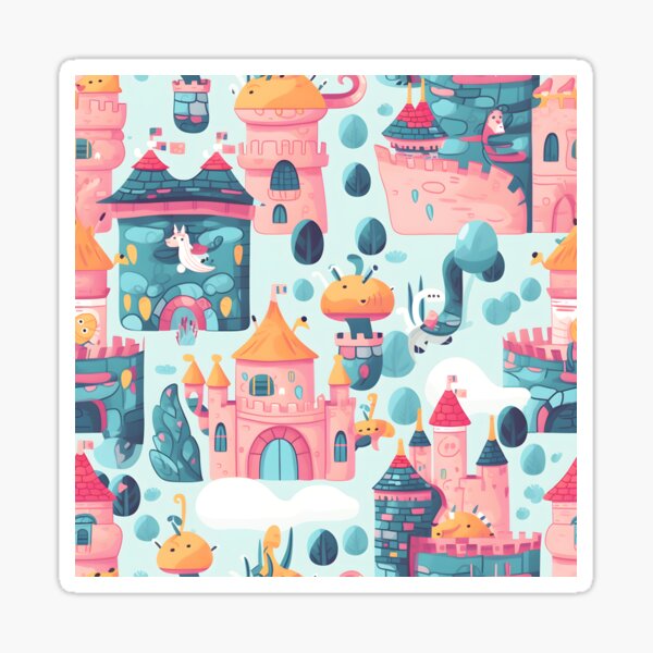 "Enchanted Castle Kingdom" Sticker for Sale by lazarus93 | Redbubble
