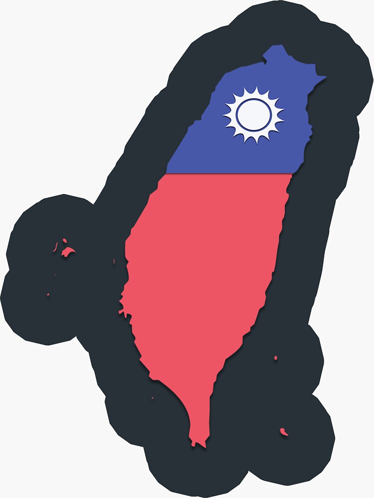 "Taiwan" Sticker for Sale by FlatFlags | Redbubble
