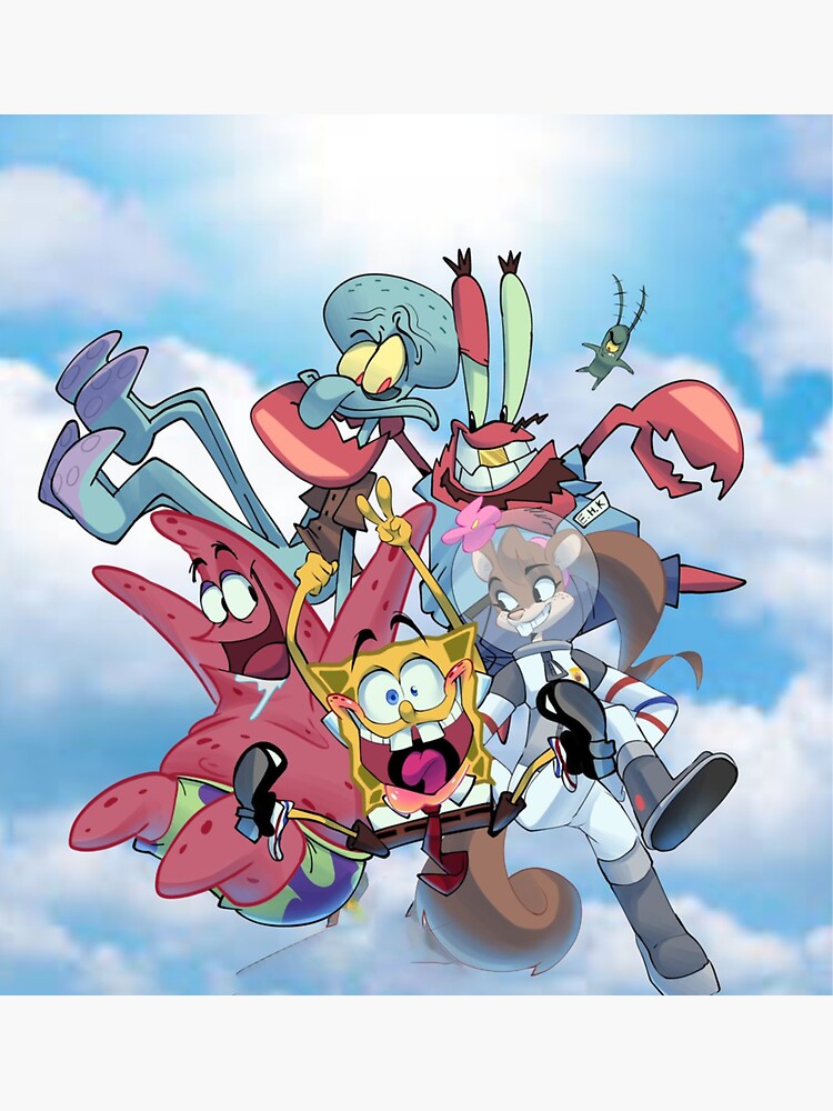 "Spongebob SquarePants Family Fanart Merch" Sticker for Sale by ...