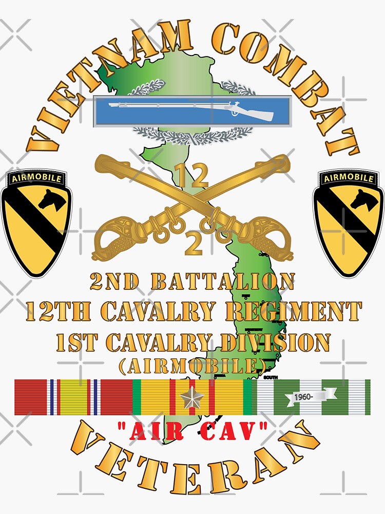 "Army - Vietnam Combat Cavalry Veteran w 2nd Bn 12th Cav Regt w CIB ...