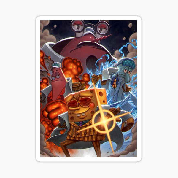 "Spongebob SquarePants Mafia Fanart Merch" Sticker for Sale by ...