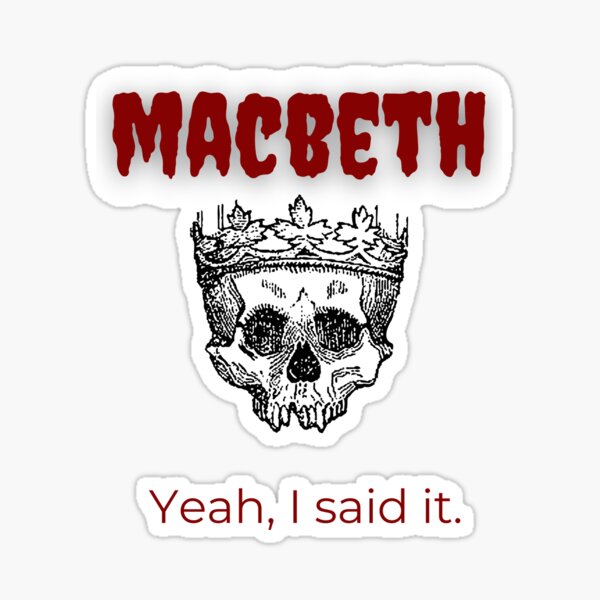 "Macbeth Logo" Sticker for Sale by sweetcb | Redbubble