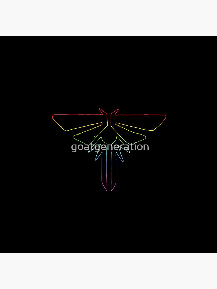 "TLOU The Last Of Us fireflies logo (rainbow outline)" Pin for Sale by ...