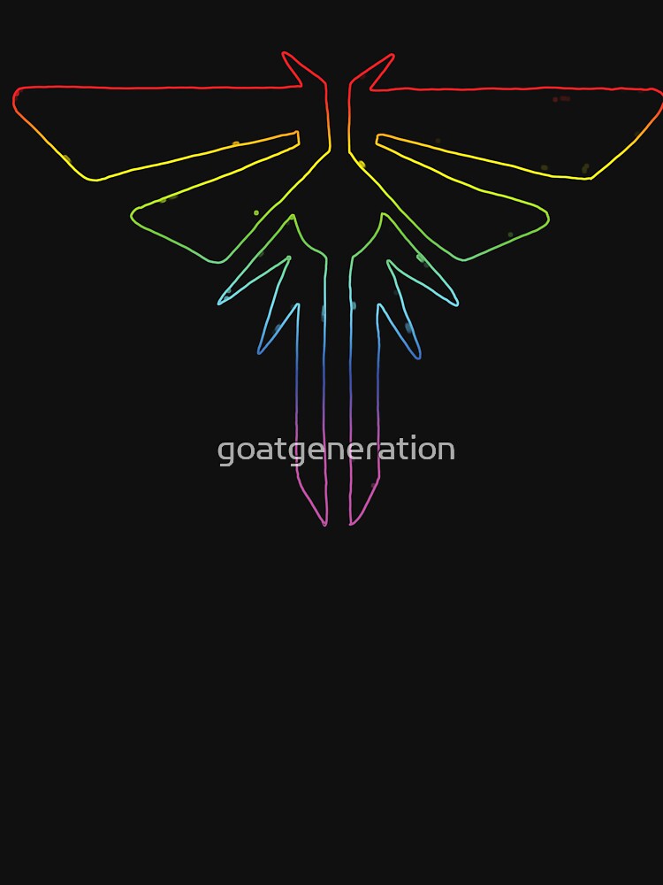 "TLOU The Last Of Us fireflies logo (rainbow outline)" T-shirt for Sale ...