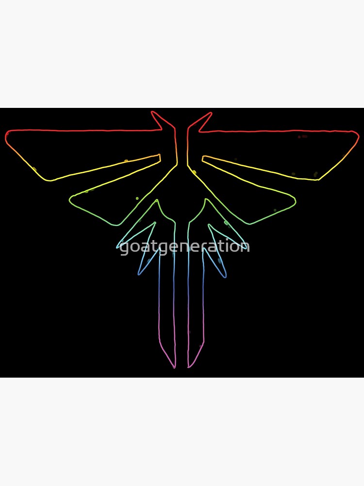"TLOU The Last Of Us fireflies logo (rainbow outline)" Poster for Sale ...