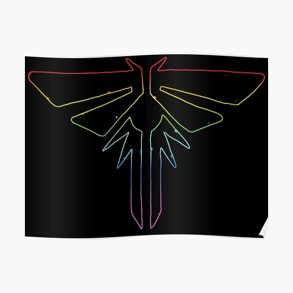 "TLOU The Last Of Us fireflies logo (rainbow outline)" Poster for Sale ...