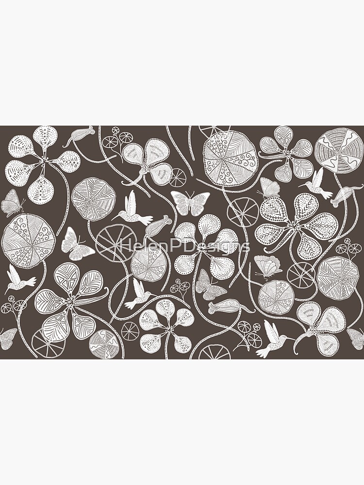 "African Nasturtium Garden (Pantone Cold Brown) N3" Sticker for Sale by ...