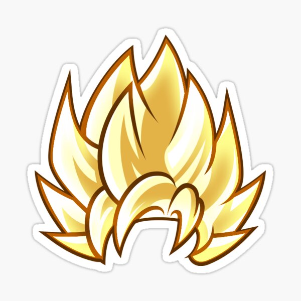"Goku Hair" Sticker for Sale by Fuzey | Redbubble