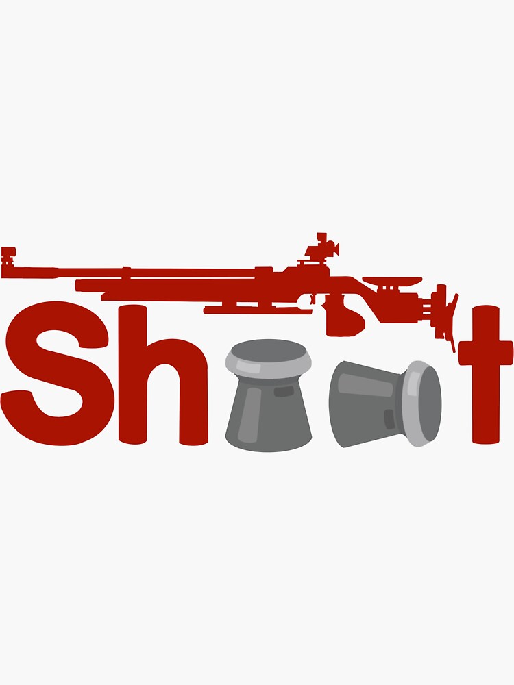 "Air Rifle Pellet Shoot Red" Sticker for Sale by ninaschuett | Redbubble