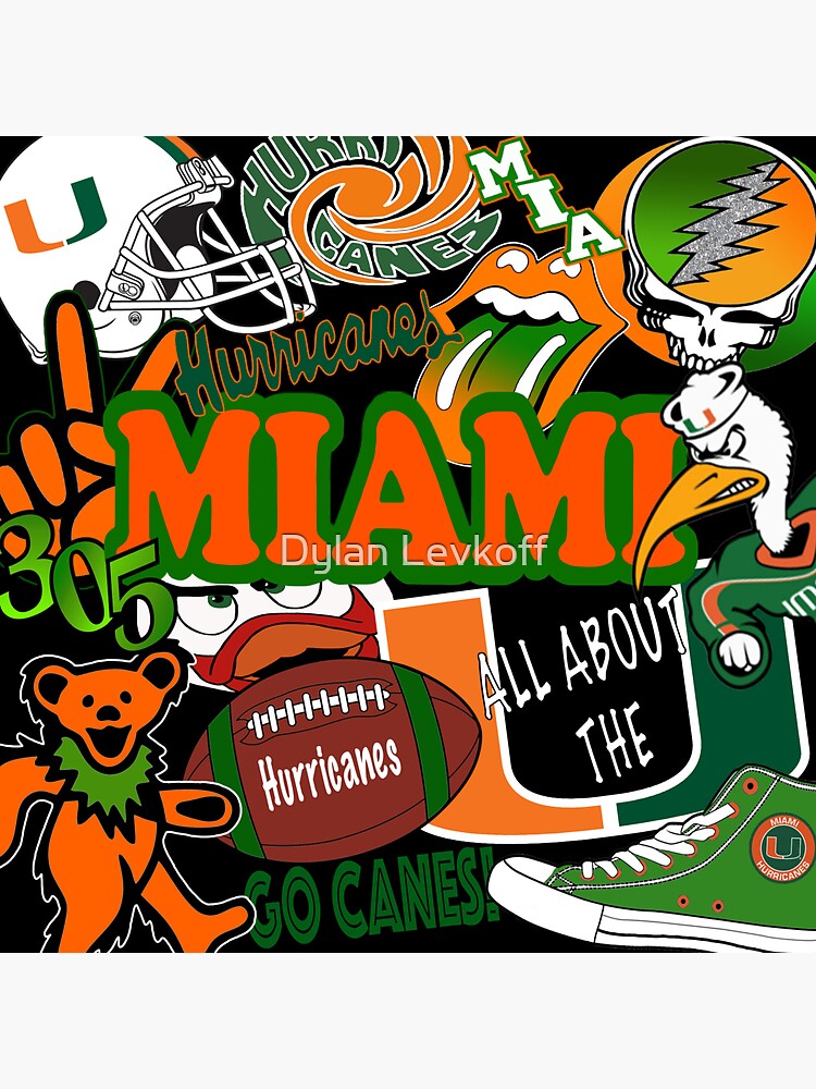 "University of Miami" Sticker for Sale by dylanlevkoff | Redbubble